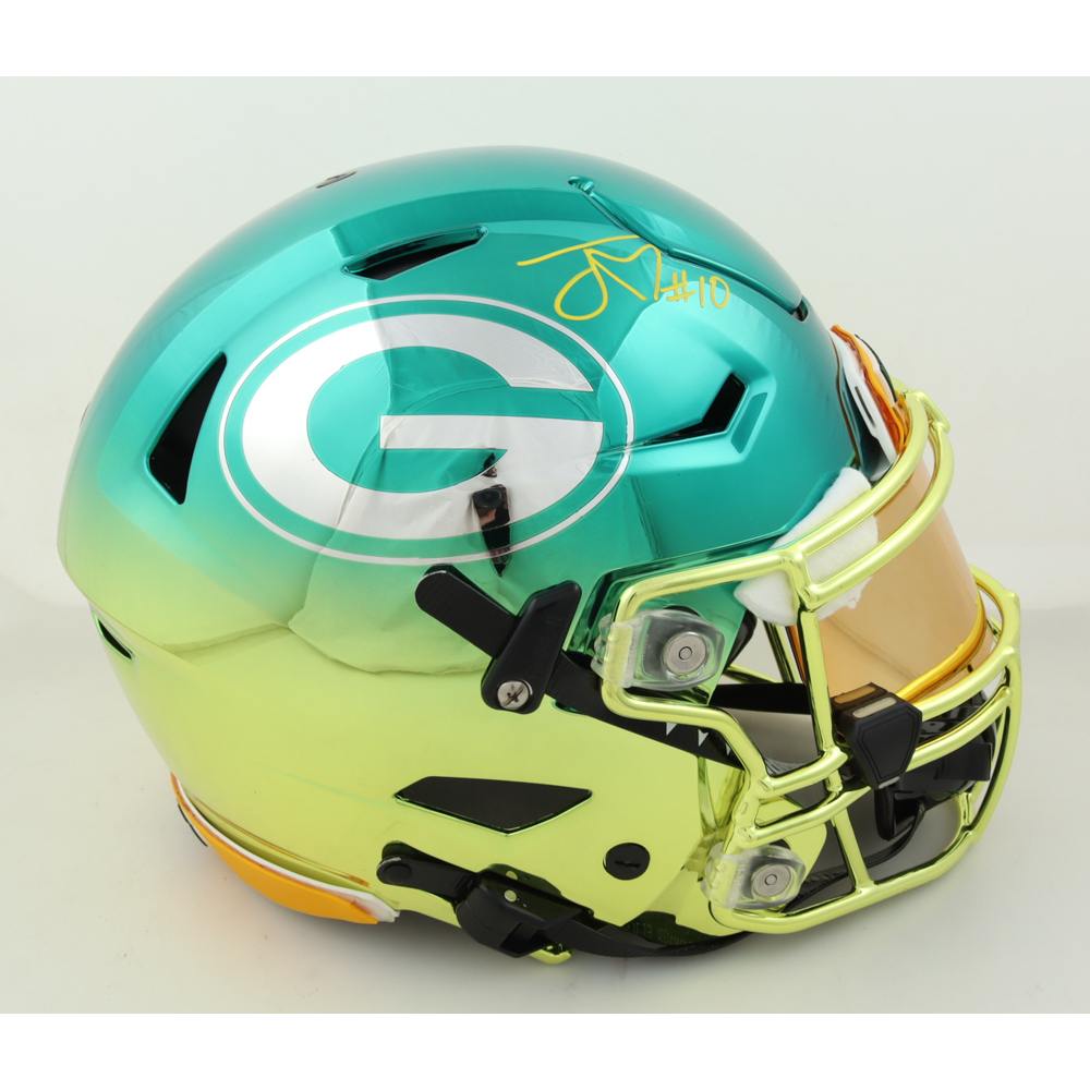Jordan Love Signed Packers Full-Size Authentic On-Field Chrome ...
