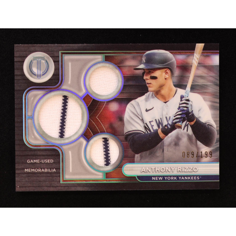Anthony Rizzo 2024 Topps Tribute Triple Relics Holo Silver #TTRARI #089 ...