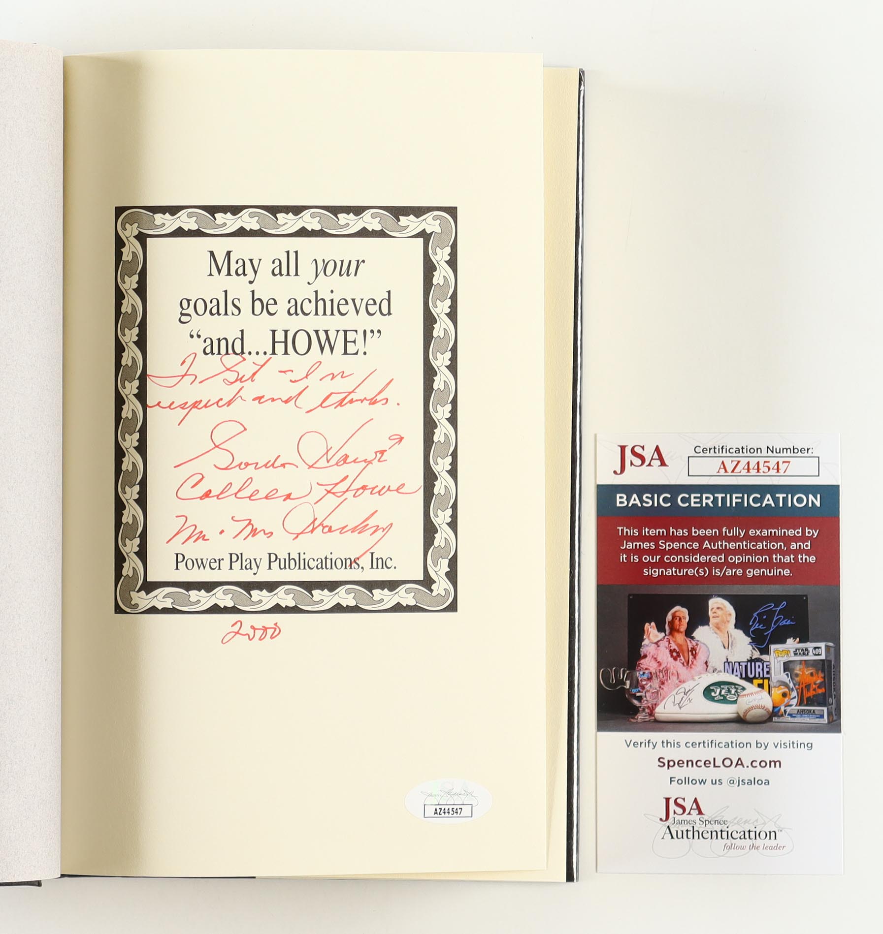 Gordie Howe & Colleen Howe Signed "And ...Howe!" Hard Cover Book ...