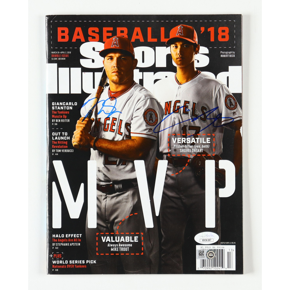 Mike Trout & Shohei Ohtani Dual-Signed 2018 "Sports Illustrated ...