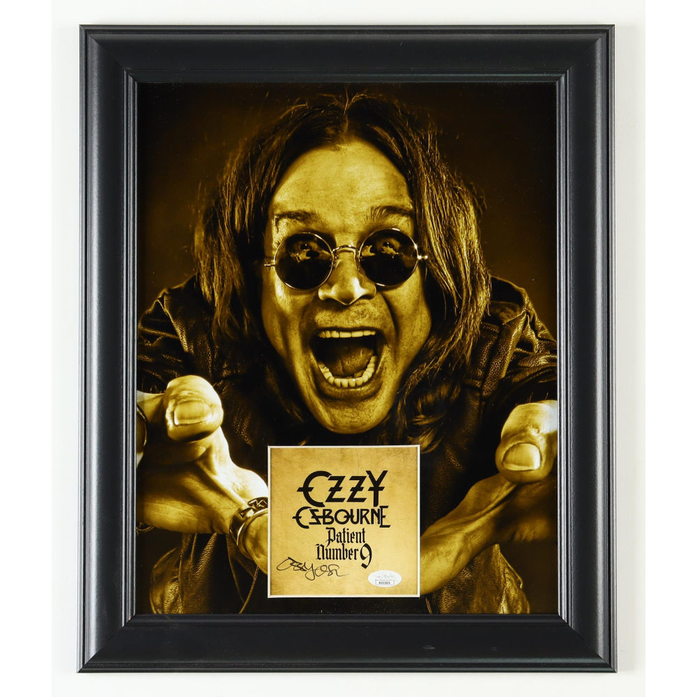 Ozzy Osbourne Signed Custom Framed "Patient Number 9" CD Album Insert ...