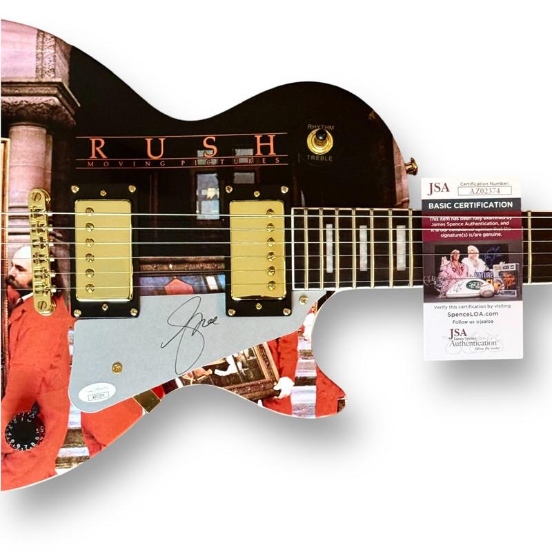 Geddy Lee Signed "Rush: Moving Pictures" Custom Les Paul Style Guitar ...