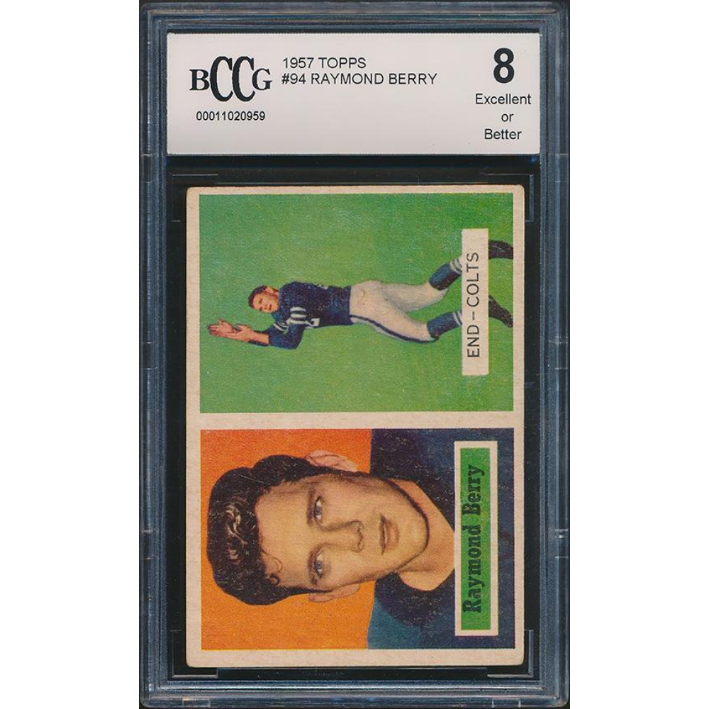 Raymond Berry 1957 Topps #94 RC (BCCG 8) | Pristine Auction