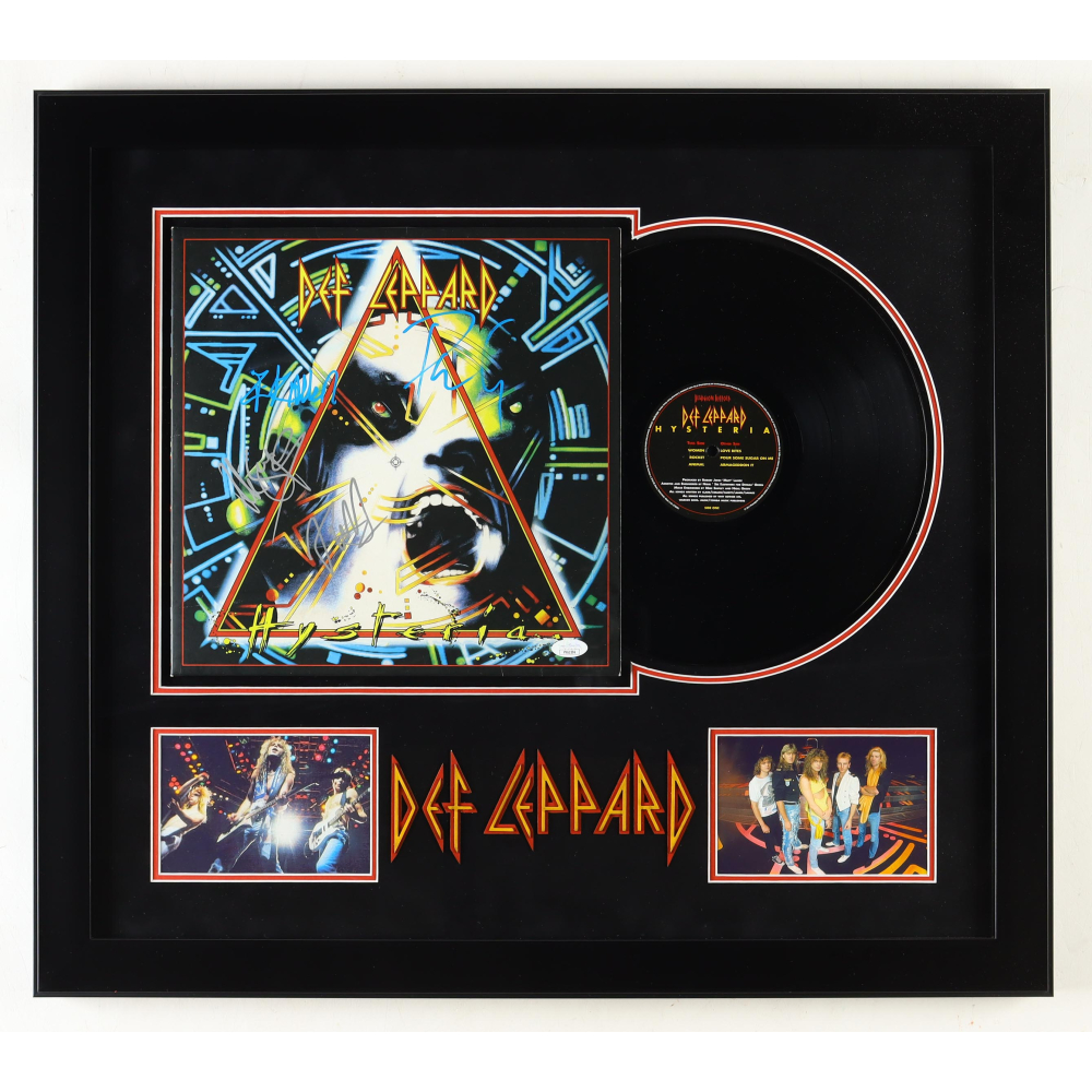 Def Leppard "Hysteria" Custom Framed Record Album Sleeve Display With ...