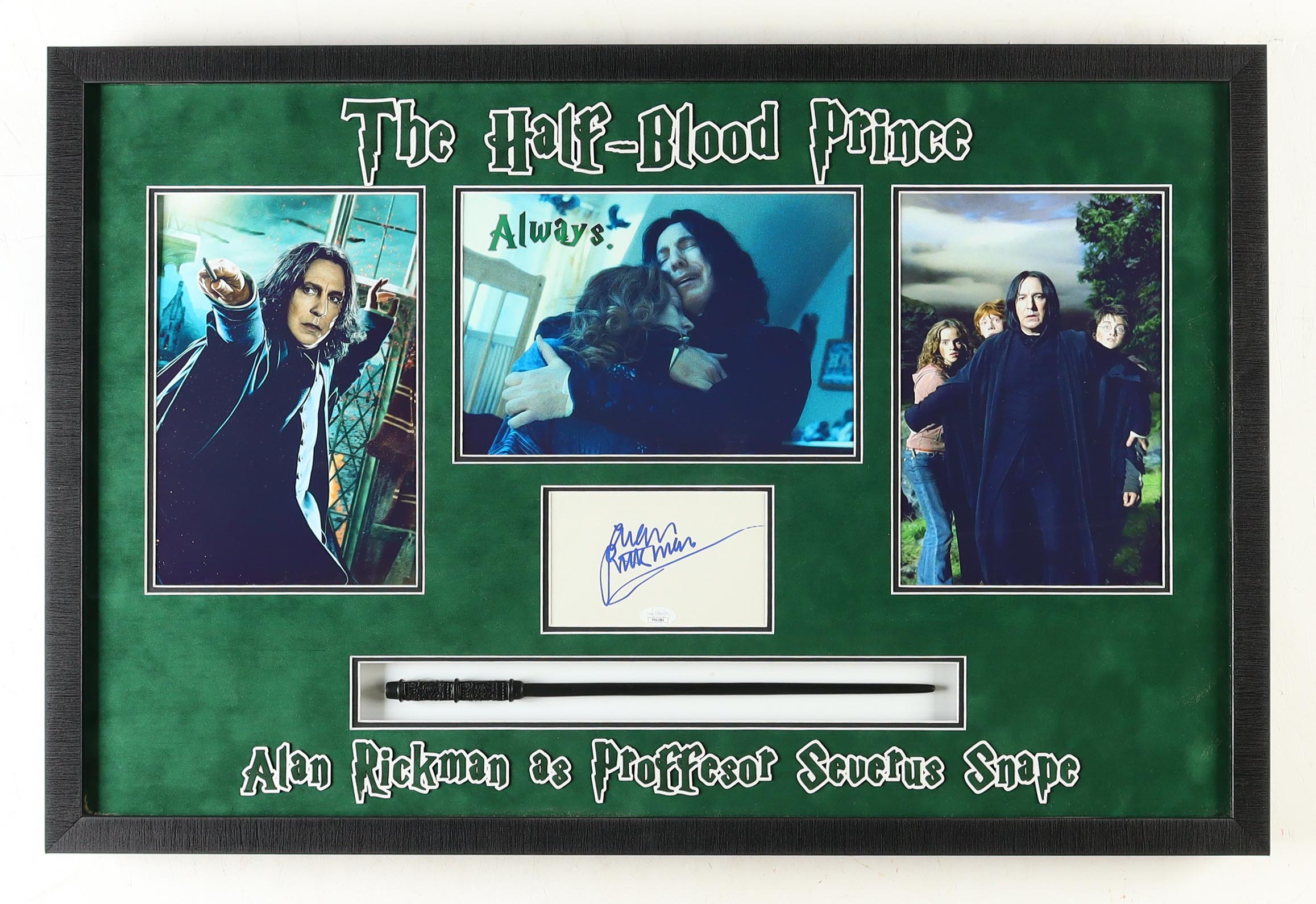 Alan Rickman Signed "Harry Potter" Custom Framed Cut Display With Wand ...
