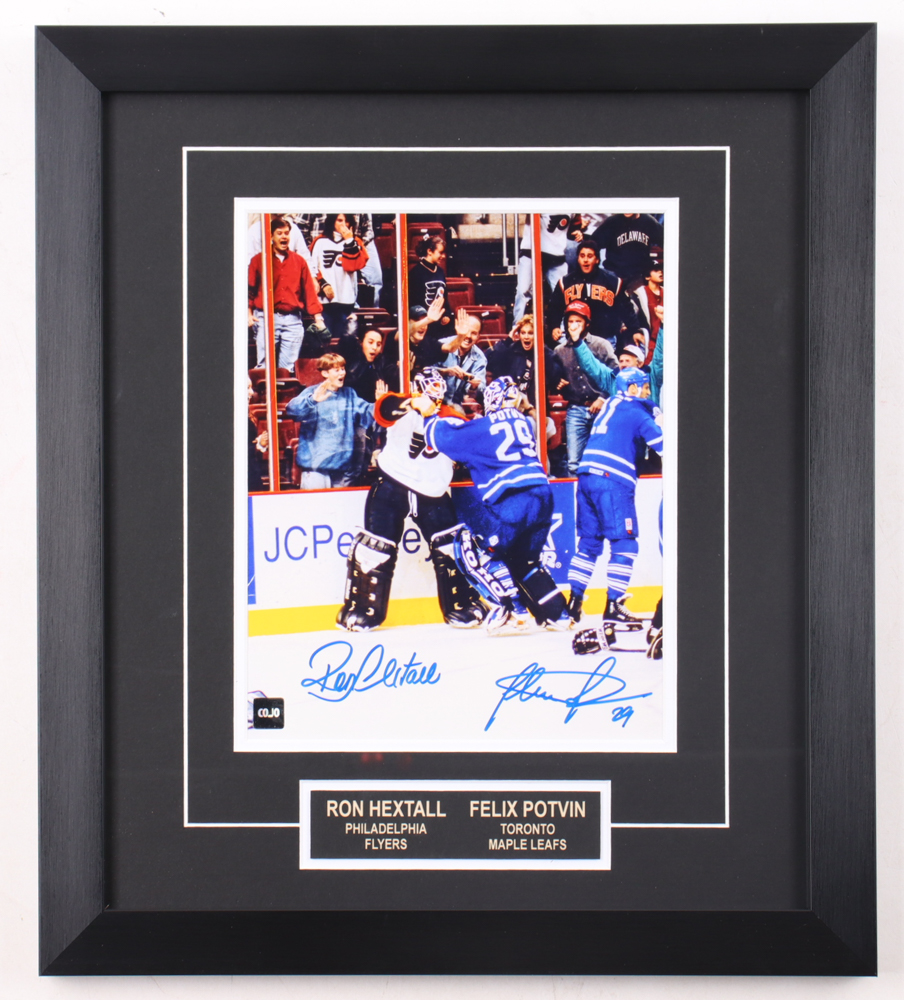 Felix Potvin & Ron Hextall Signed Flyers / Maple Leafs 15x17 Custom ...