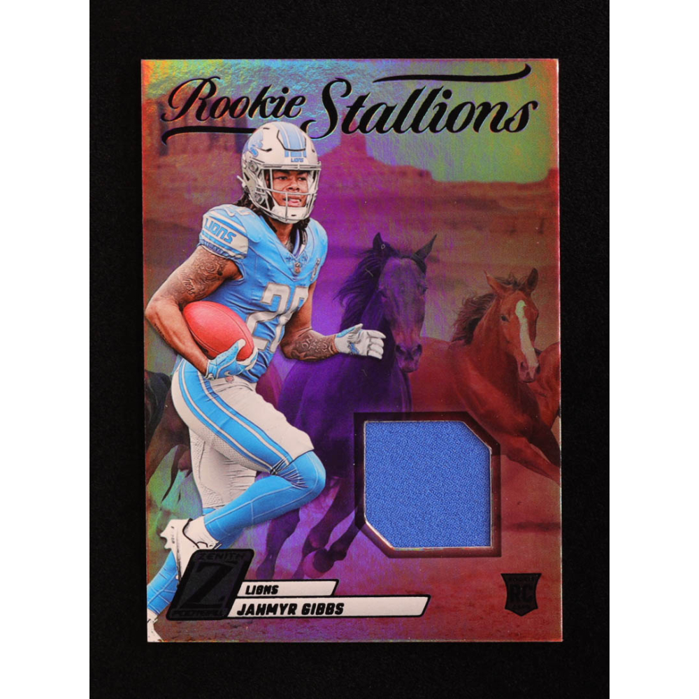 Jahmyr Gibbs 2023 Zenith Rookie Stallions Jerseys #JGS RC | Pristine ...