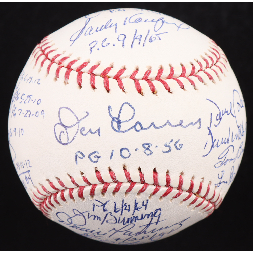 Perfect Game Pitchers OML Baseball Signed & Inscribed By (17) with Roy ...