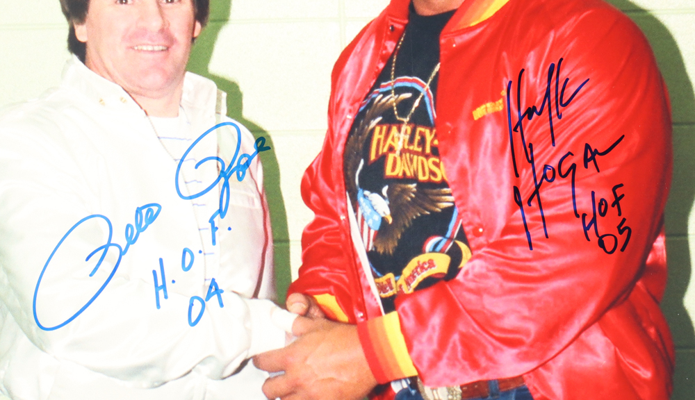 Hulk Hogan & Pete Rose Dual-Signed & Inscribed 16x20 Photo (Beckett ...