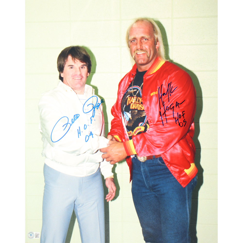 Hulk Hogan & Pete Rose Dual-Signed & Inscribed 16x20 Photo (Beckett ...
