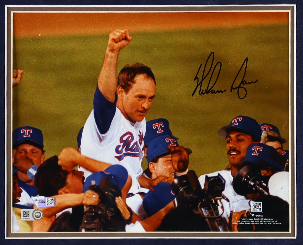 Nolan Ryan Signed "The Ryan Express" Custom Framed Photo Collage ...