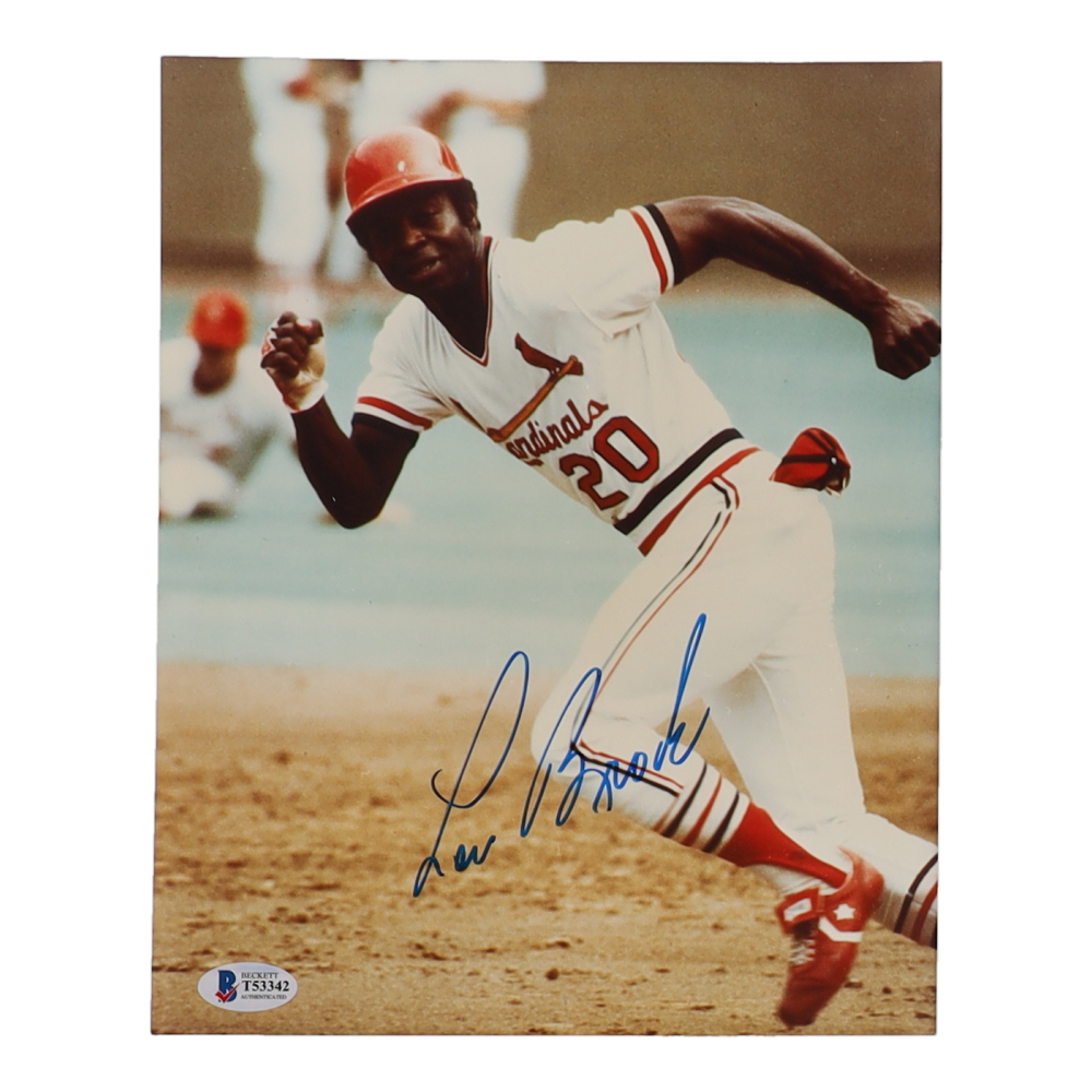 Lou Brock Signed Cardinals 8x10 Photo (Beckett) | Pristine Auction