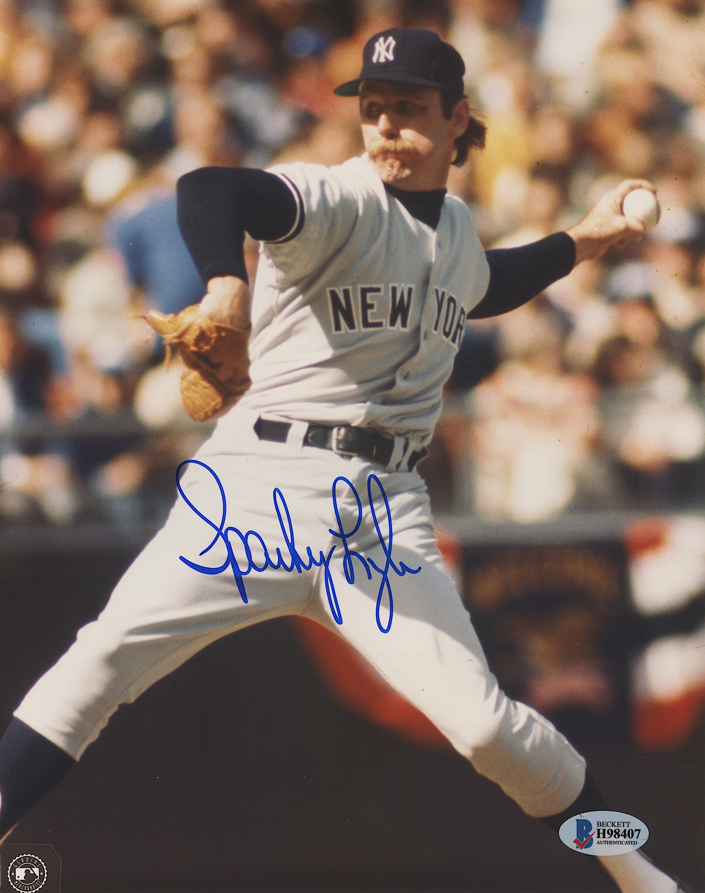 Sparky Lyle Signed Yankees 8x10 Photo (Beckett COA) | Pristine Auction
