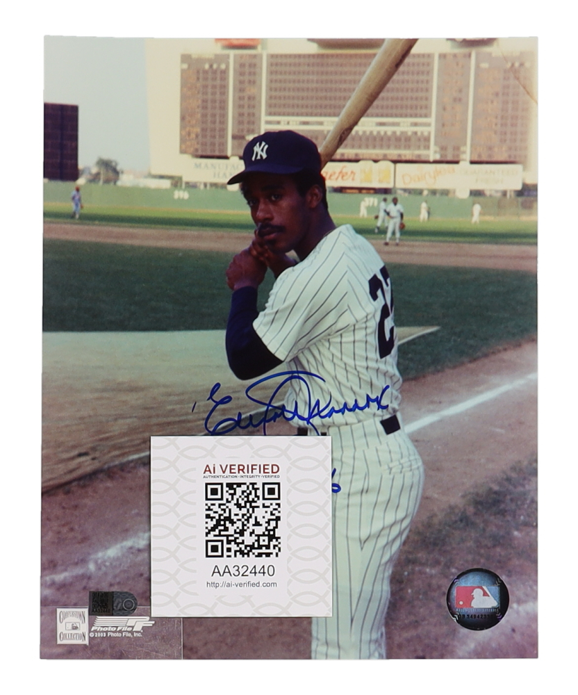 Elliott Maddox Signed Yankees 8x10 Photo Inscribed "1974-76" (AIV ...