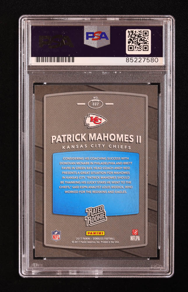 Patrick Mahomes II Signed 2017 Donruss #327 RR RC (PSA | Autograph ...