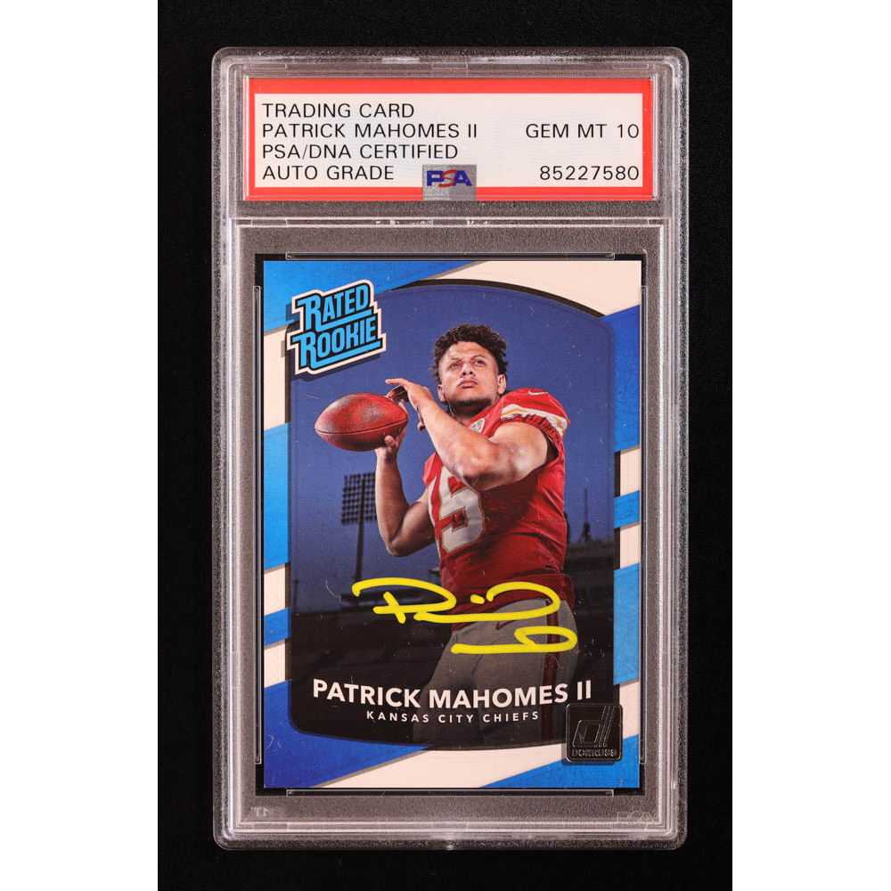 Patrick Mahomes II Signed 2017 Donruss #327 RR RC (PSA | Autograph ...