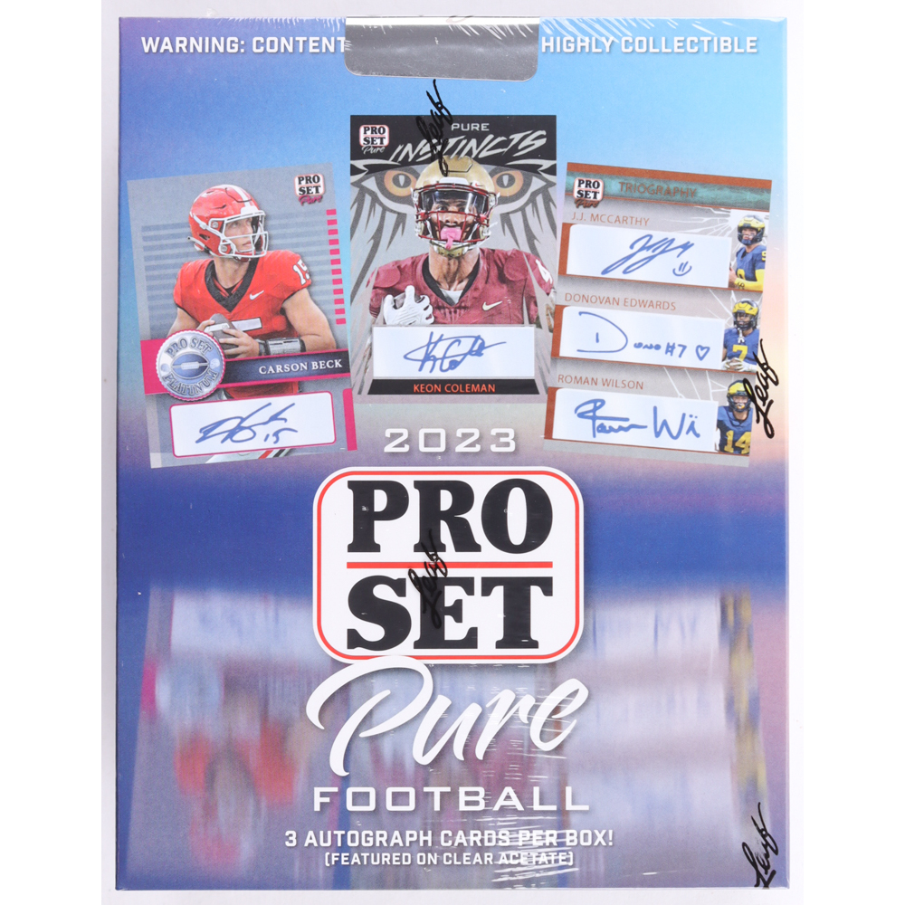 2023 Pro Set Pure Football Box with (3) Cards | Pristine Auction