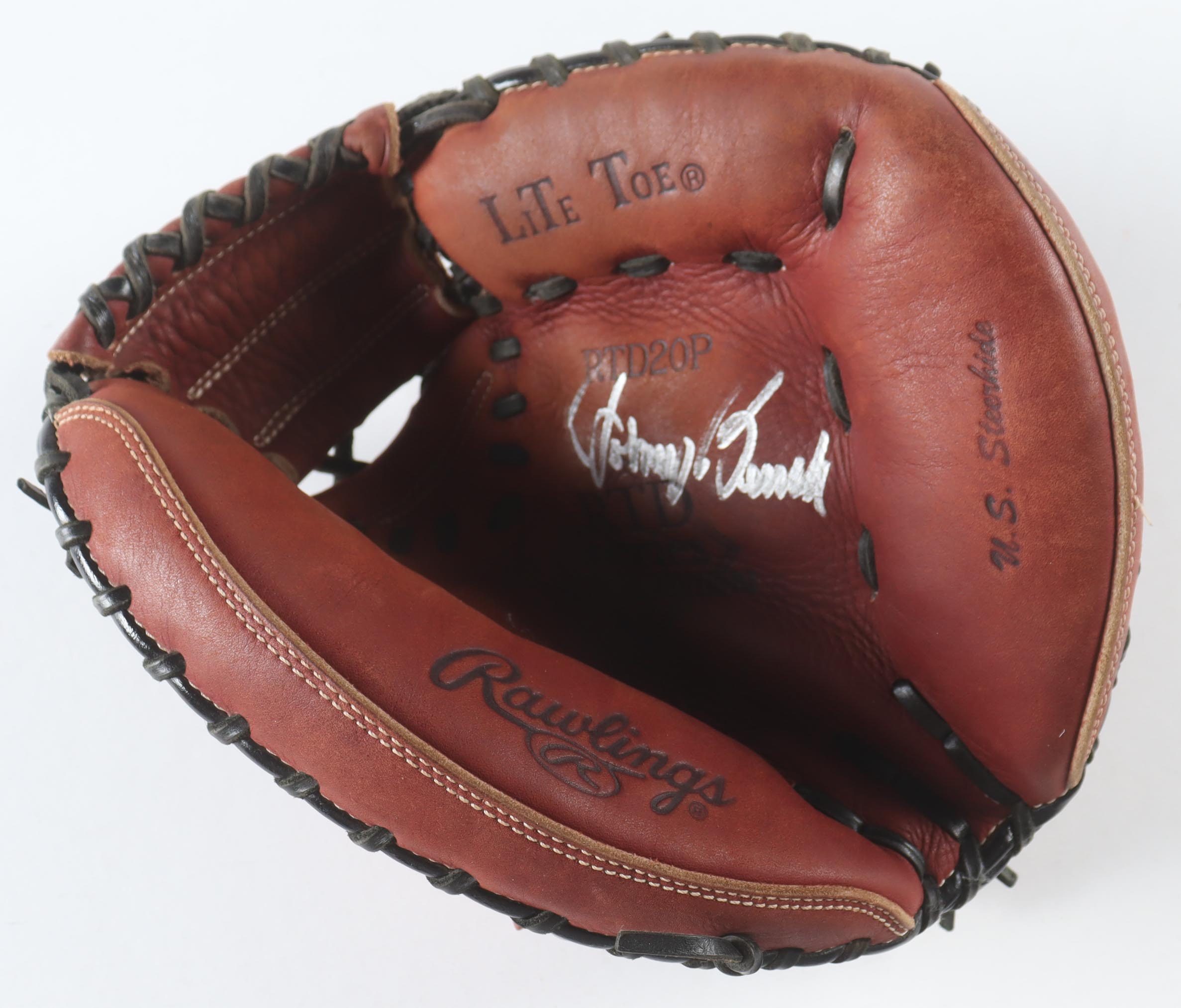 Johnny Bench Signed Vintage Rawlings Catchers Glove With Display Case ...