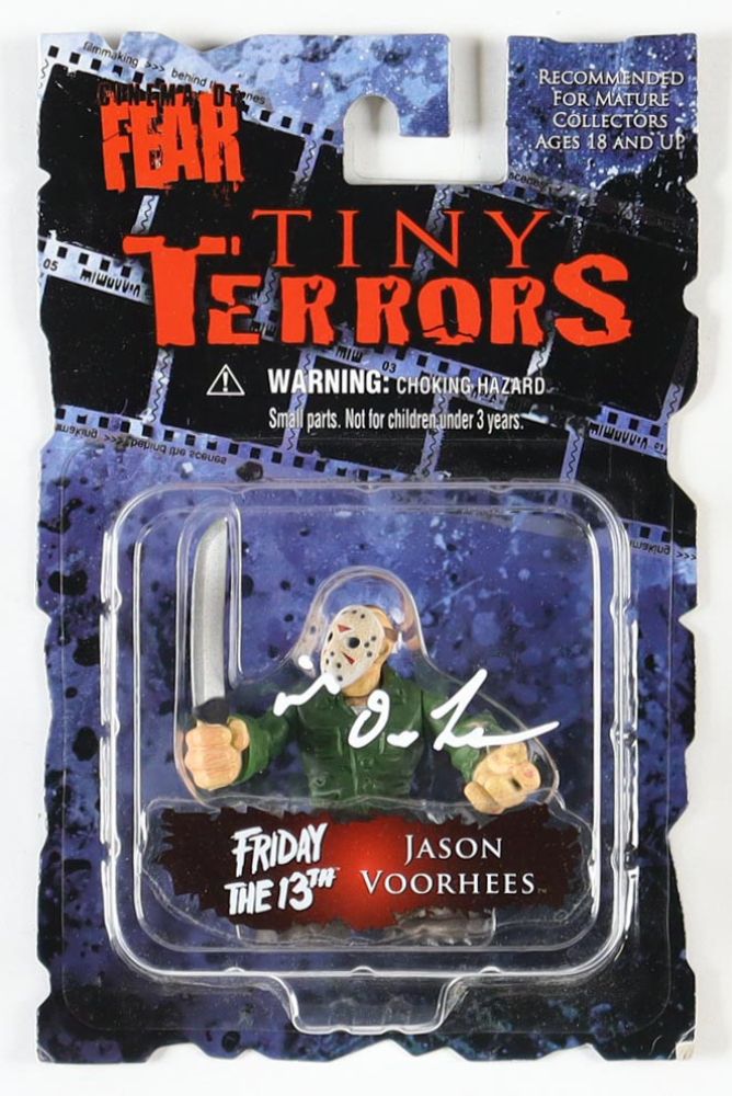 Mike Deluna Signed "Friday the 13th" Jason Voorhees Tiny Terrors Action Figure (JSA) | Pristine ...