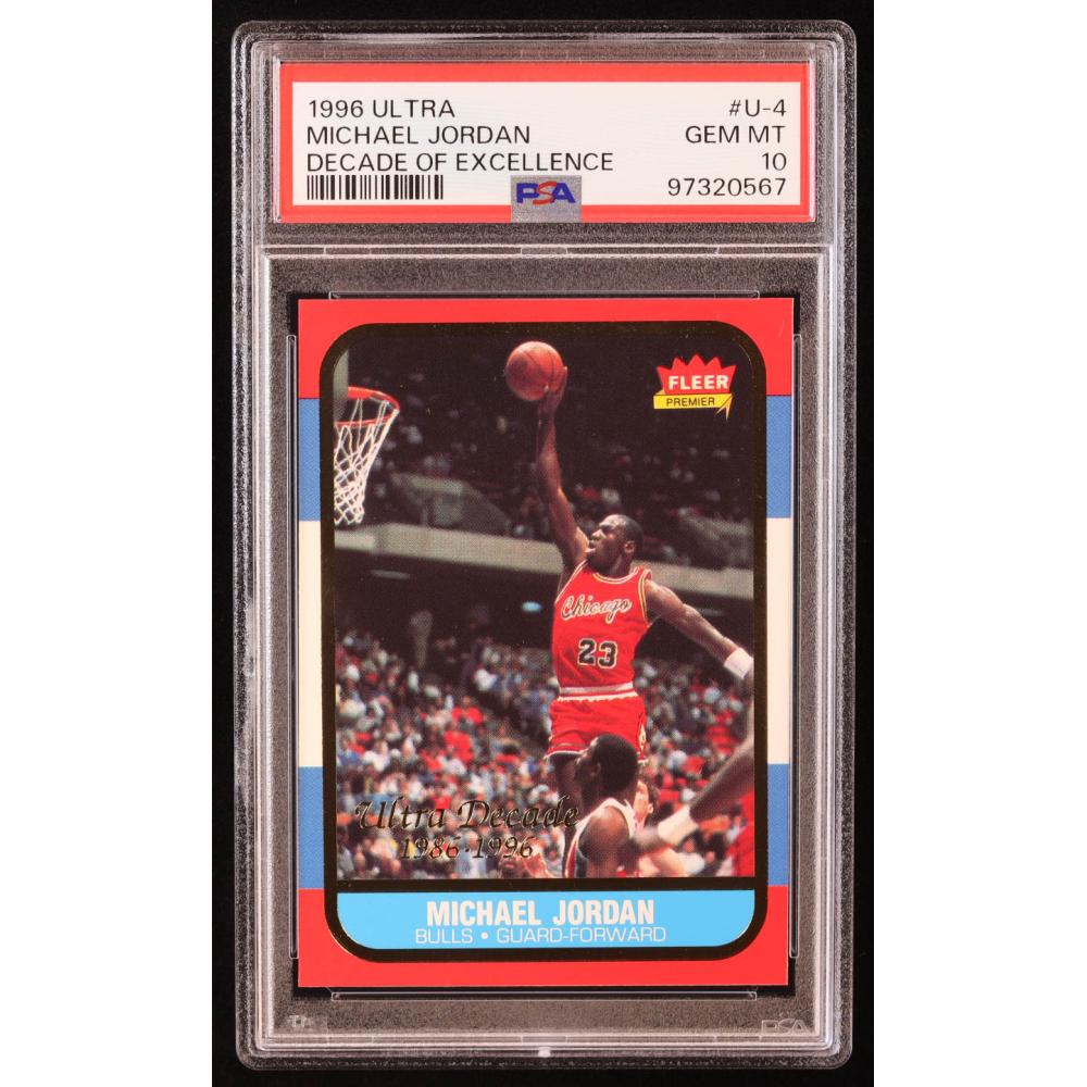 Michael Jordan 1996-97 Ultra Decade of Excellence #U4 (PSA 10 ...