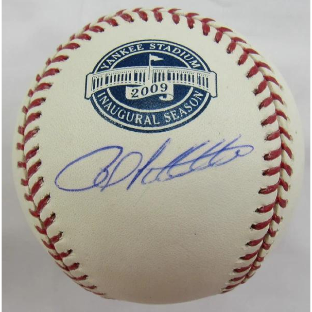 Andy Pettitte Signed OML Yankee Stadium Inaugural Season Logo Baseball ...