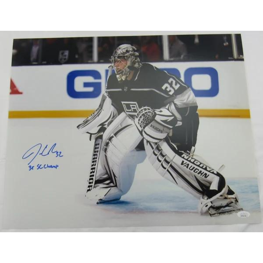 Jonathan Quick Signed Kings 16x20 Photo Inscribed "3x SC Champ" (JSA ...