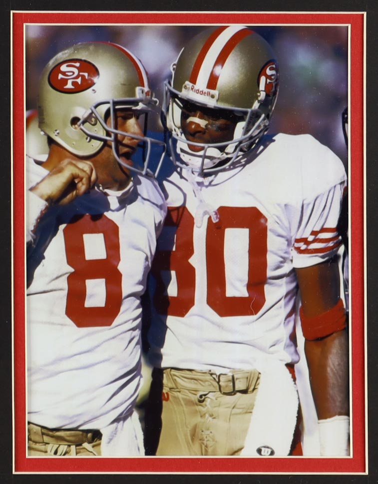 Jerry Rice Signed Custom Framed Cut Display With Jersey, Player ...