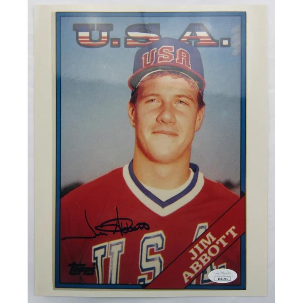 Jim Abbott Signed Team USA 8x10 Photo (JSA) | Pristine Auction