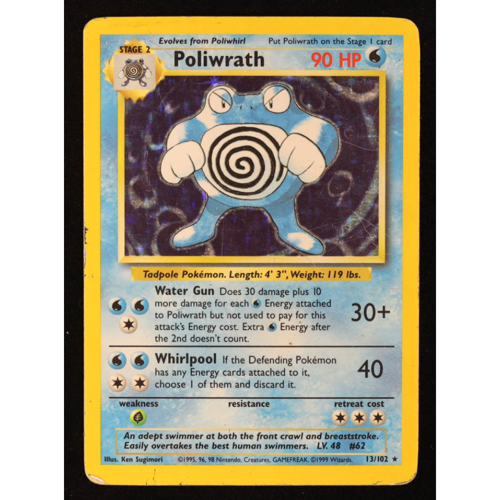Poliwrath Pokemon 1999 Base Unlimited #13 Holo | Pristine Auction
