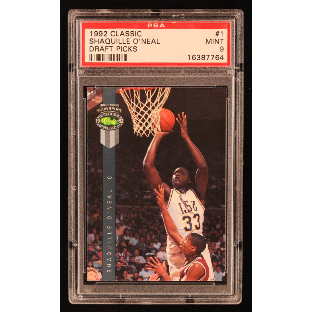 Shaquille O'Neal 1992 Classic Draft Picks #1 RC (PSA 9) | Pristine Auction