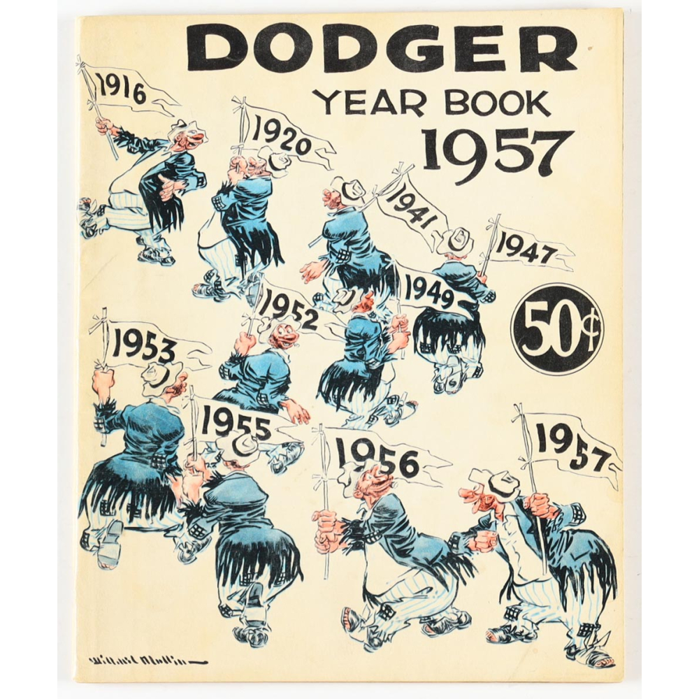 1957 Vintage Dodgers Baseball Yearbook Magazine | Pristine Auction