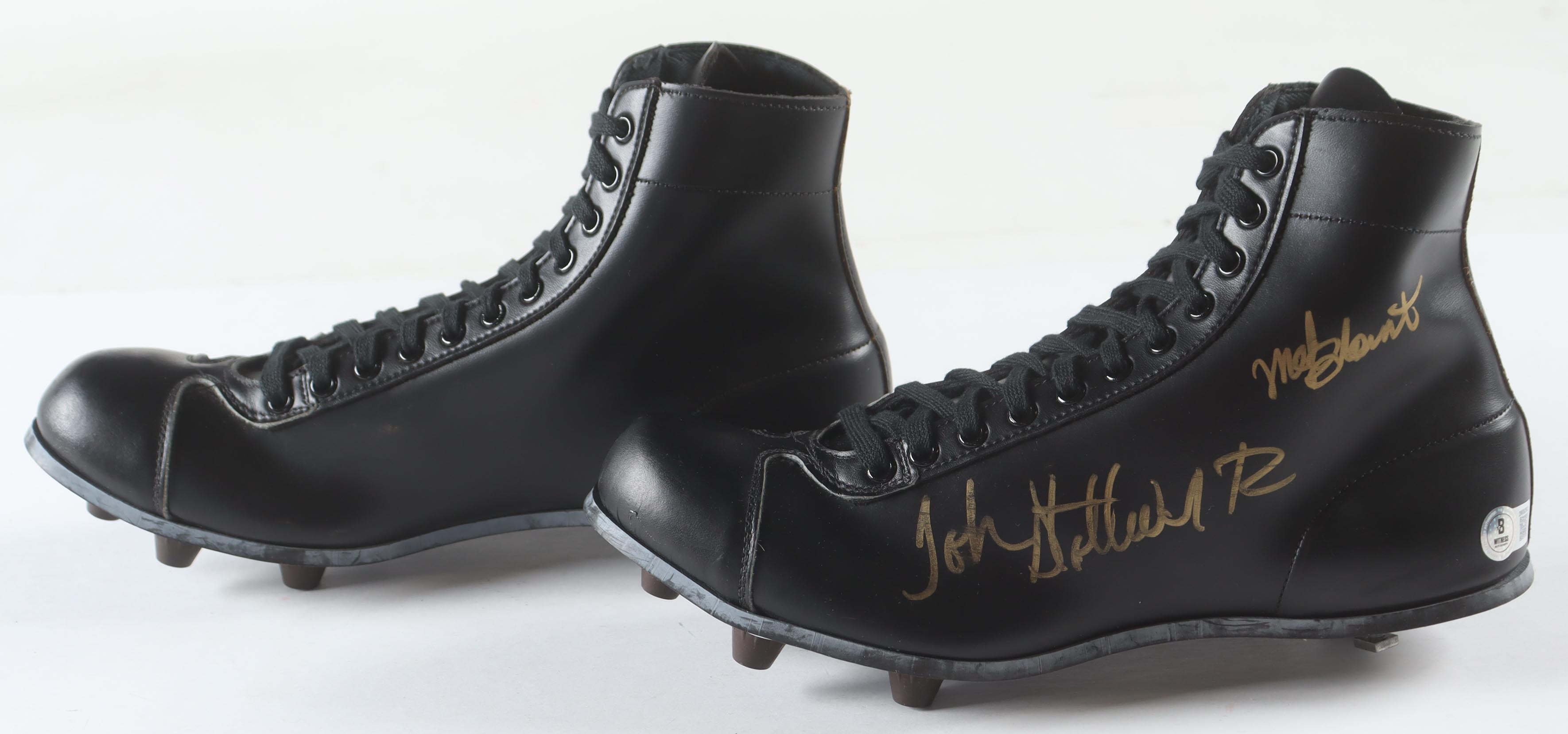 1975 Steelers Pair of (2) Vintage Leather Football Cleats Signed by ...