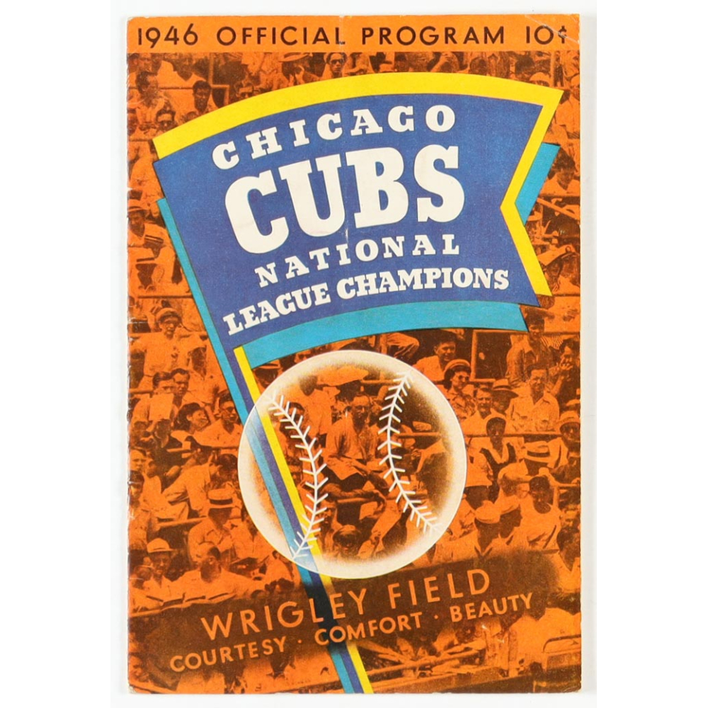 1946 Cubs Wrigley Field Vintage Baseball Official Program With Unused ...