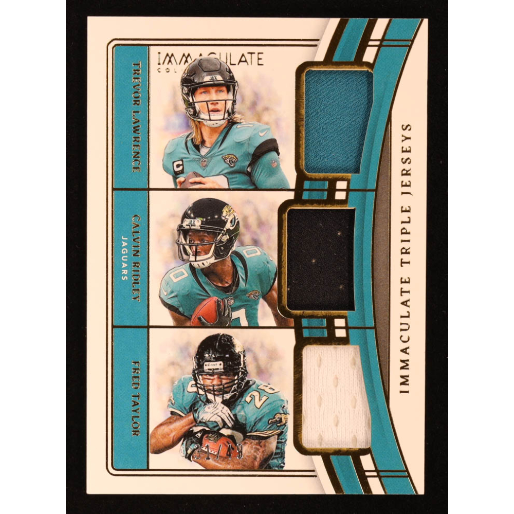 Trevor Lawrence / Calvin Ridley / Fred Taylor 2023 Immaculate ...