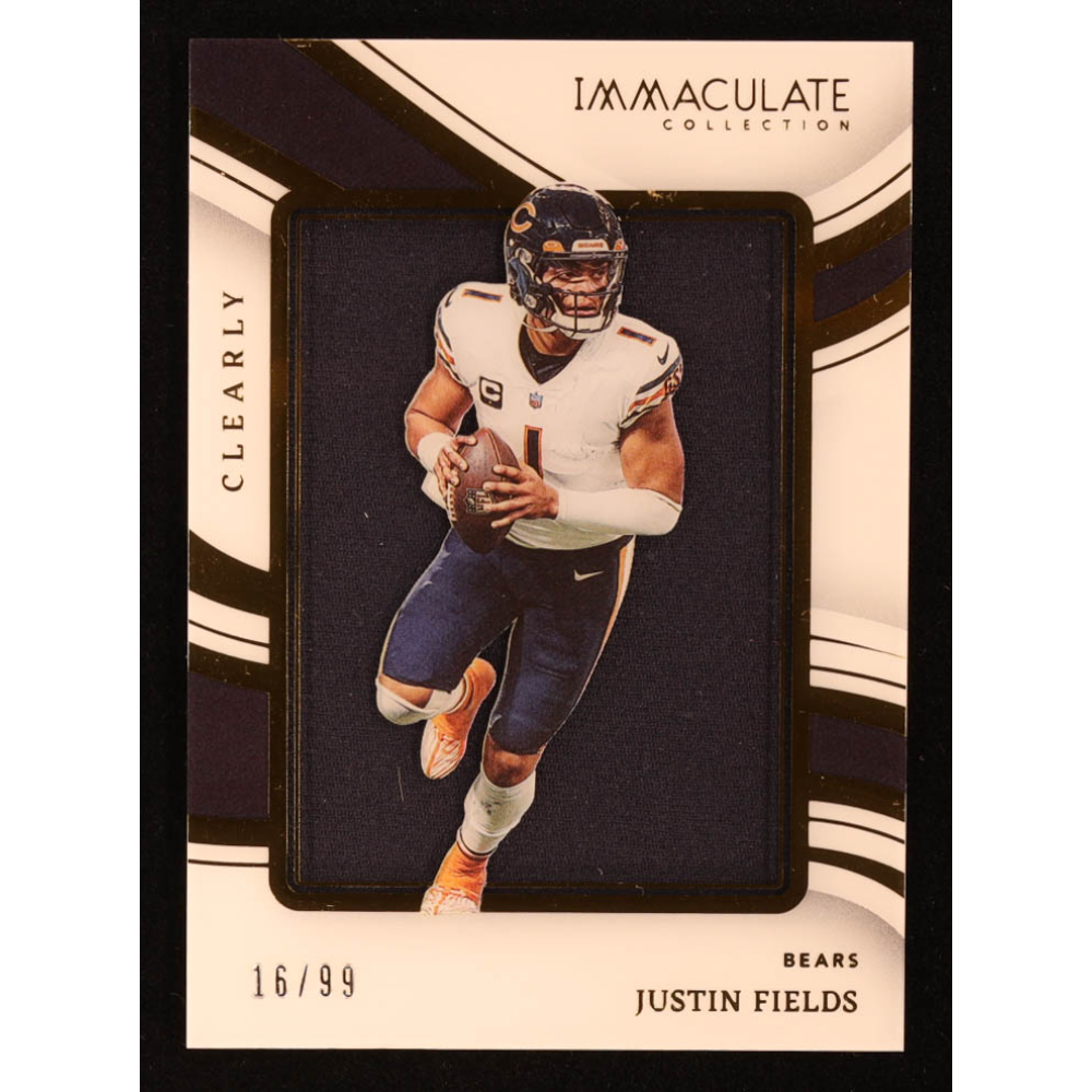 Justin Fields 2023 Immaculate Collection Clearly Immaculate Jerseys #JF ...