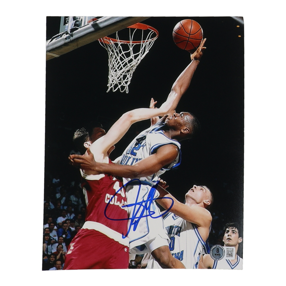 Jerry Stackhouse Signed North Carolina Tar Heels 8x10 Photo (Beckett ...