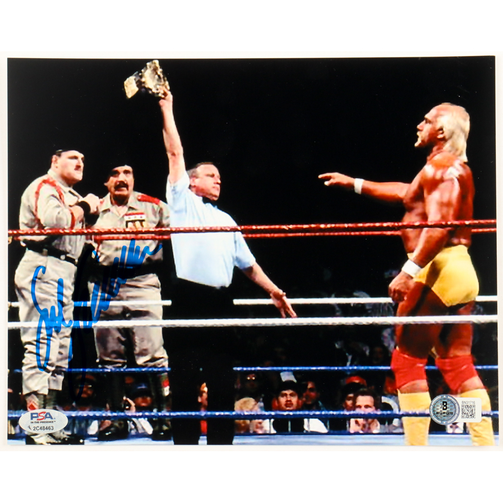 Sgt. Slaughter Signed WWE 8x10 Photo (Beckett & PSA) | Pristine Auction