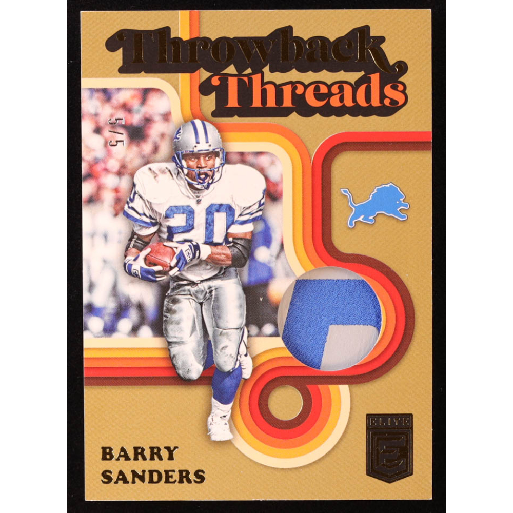 Barry Sanders / Billy Sims 2024 Elite Throwback Threads Doubles Prime ...