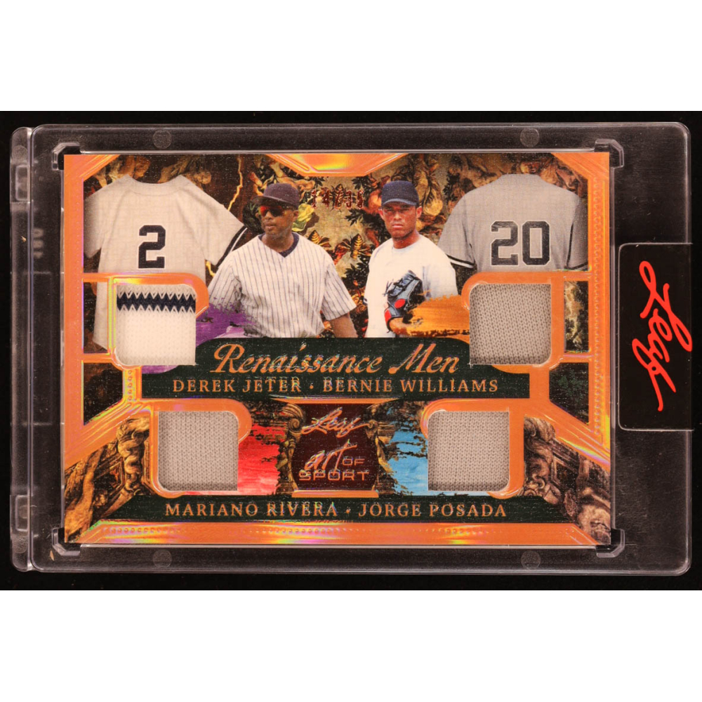 Derek Jeter / Bernie Williams / Mariano Rivera / Jorge Posada 2023 Leaf ...