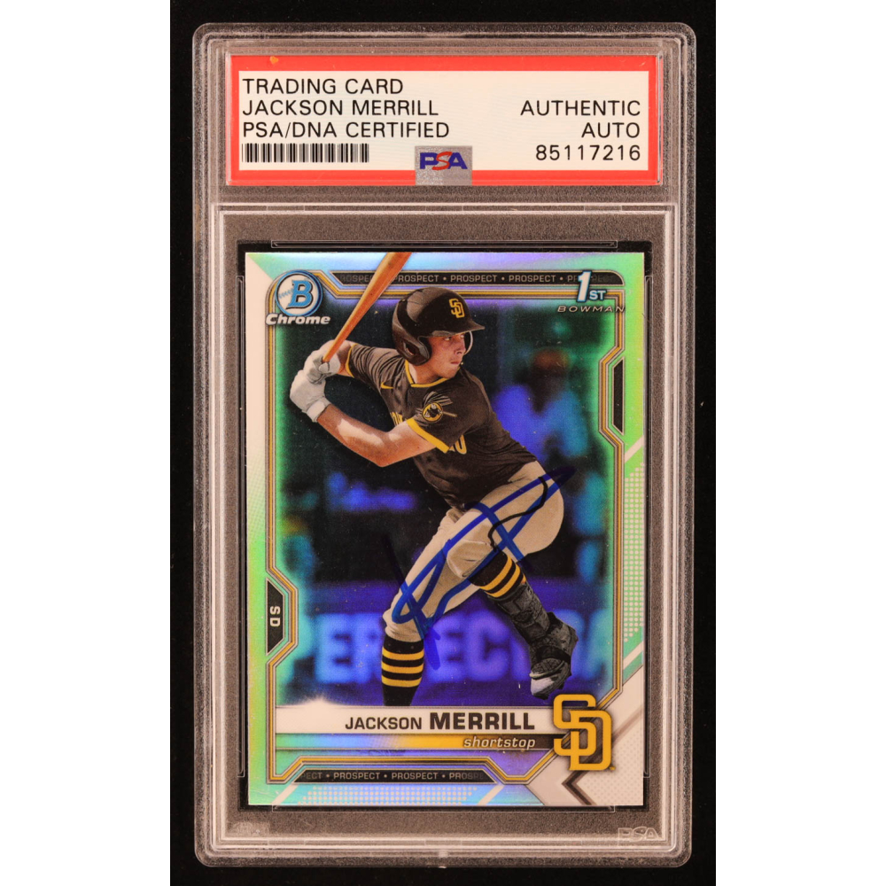 Jackson Merrill Signed 2021 Bowman Chrome Draft Refractors #BDC119 RC ...