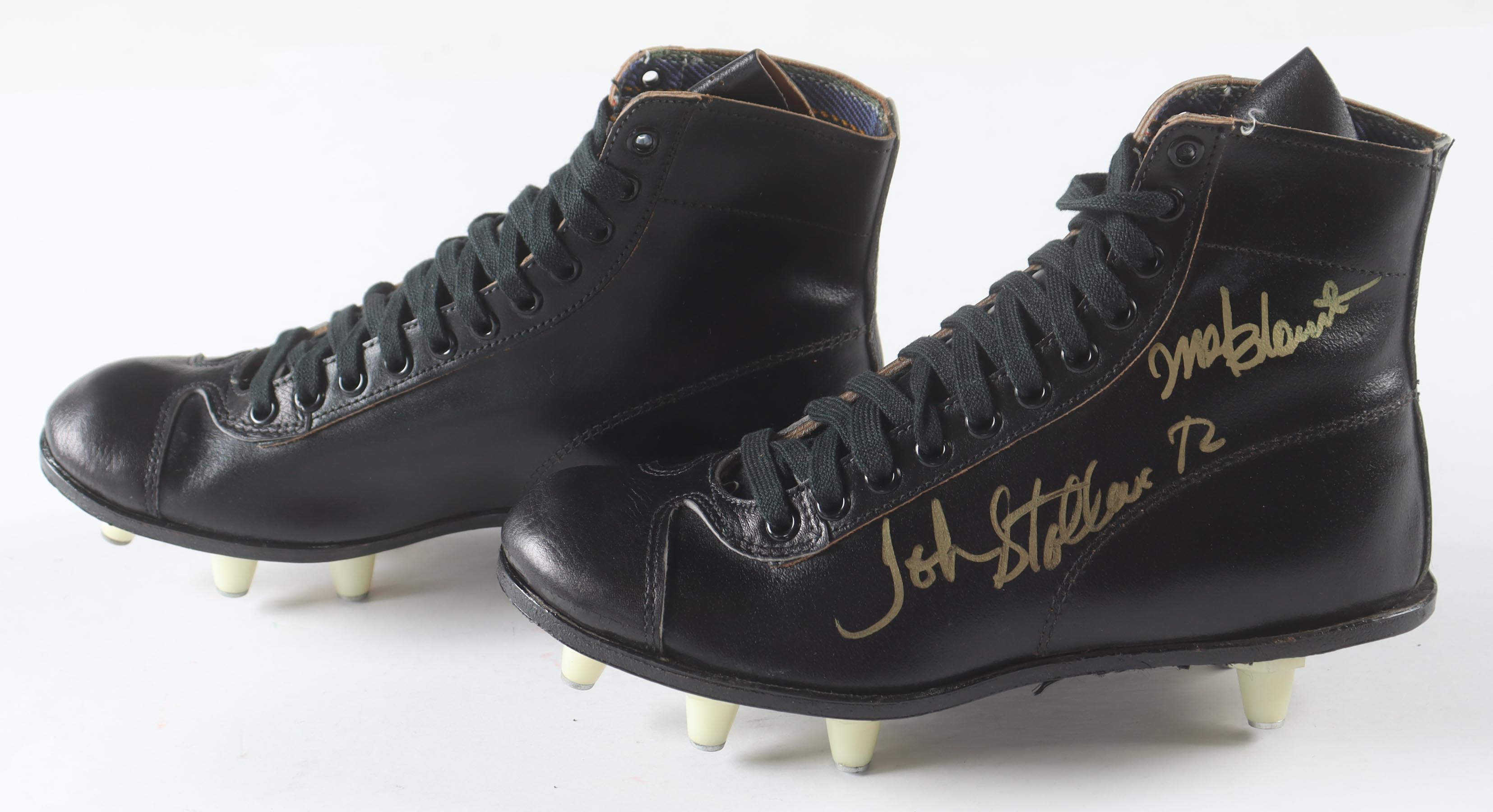 1975 Steelers Pair of (2) Vintage Leather Football Cleats Signed by ...