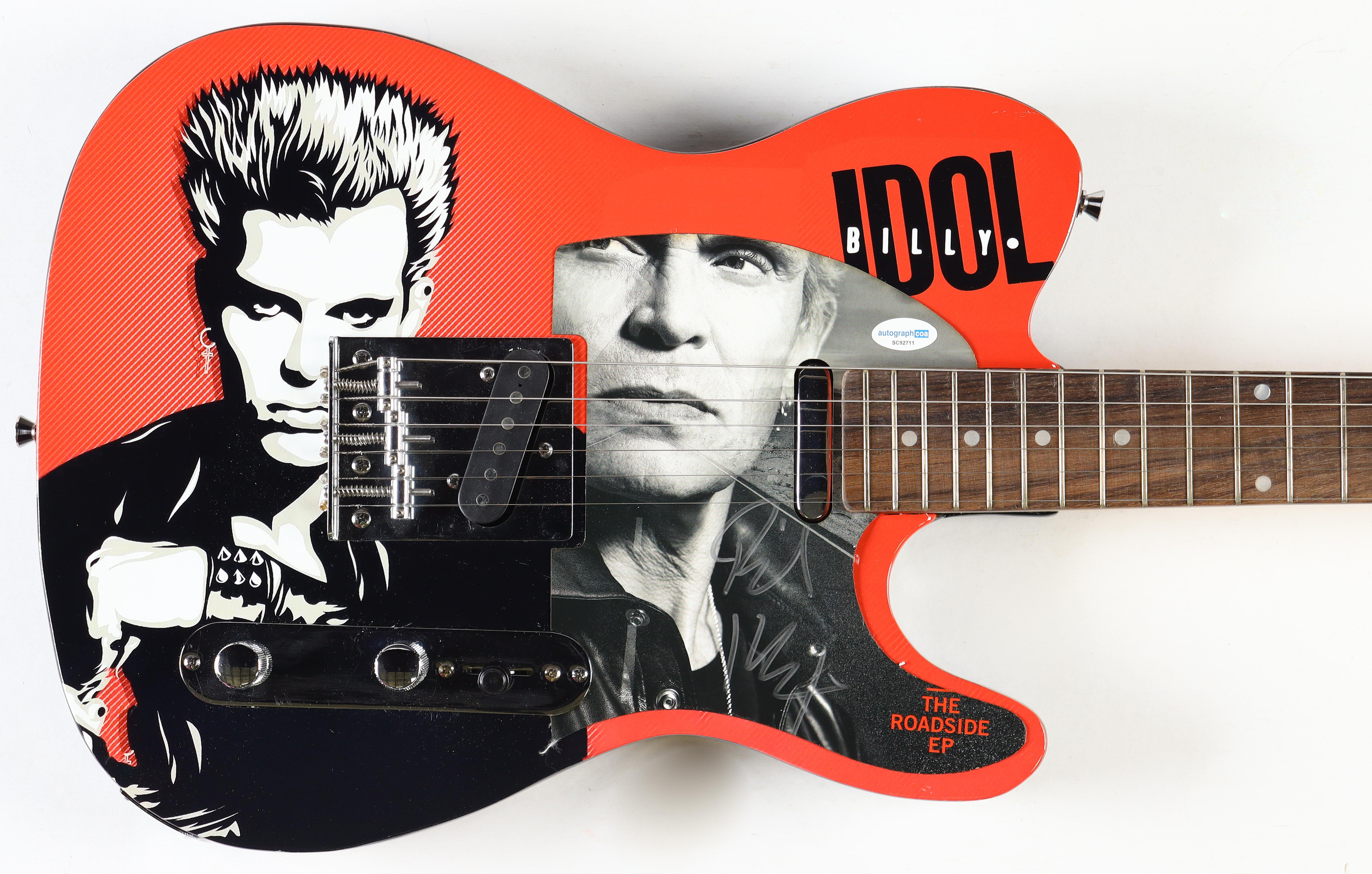Billy Idol Signed Electric Guitar (ACOA & AutographPros) | Pristine Auction