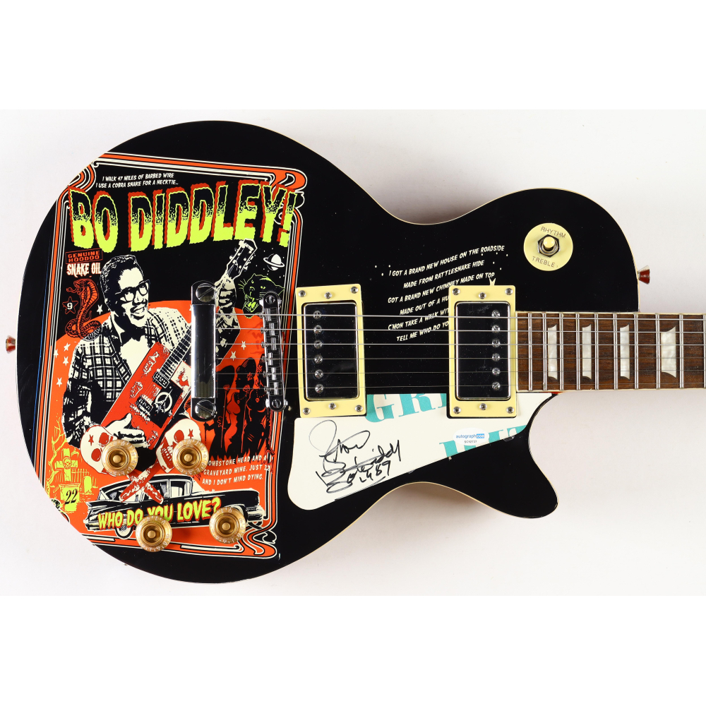 Bo Diddley Signed Electric Guitar Inscribed "1989" (ACOA ...