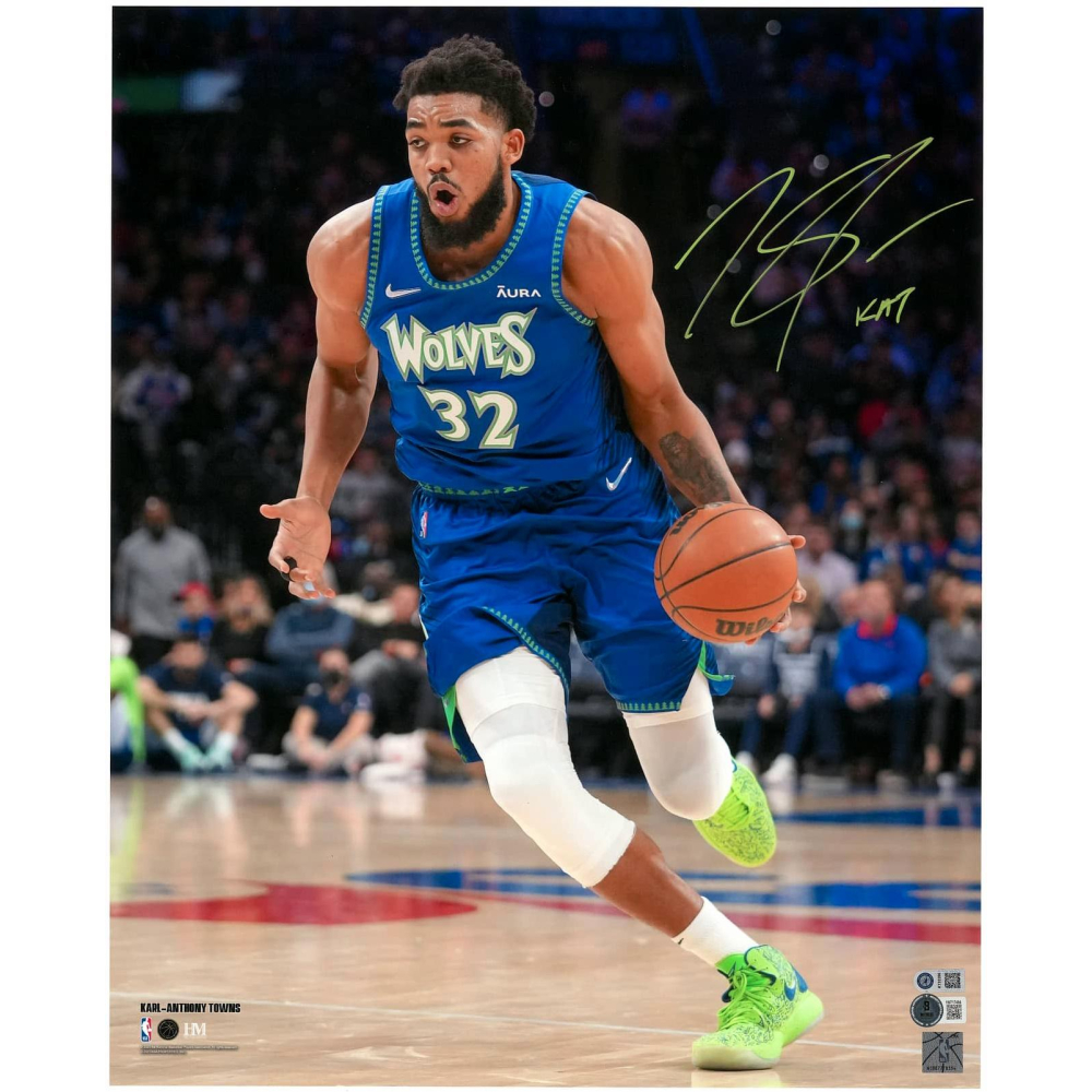 Karl-Anthony Towns Signed Timberwolves 16x20 Photo Inscribed "Big Kat ...