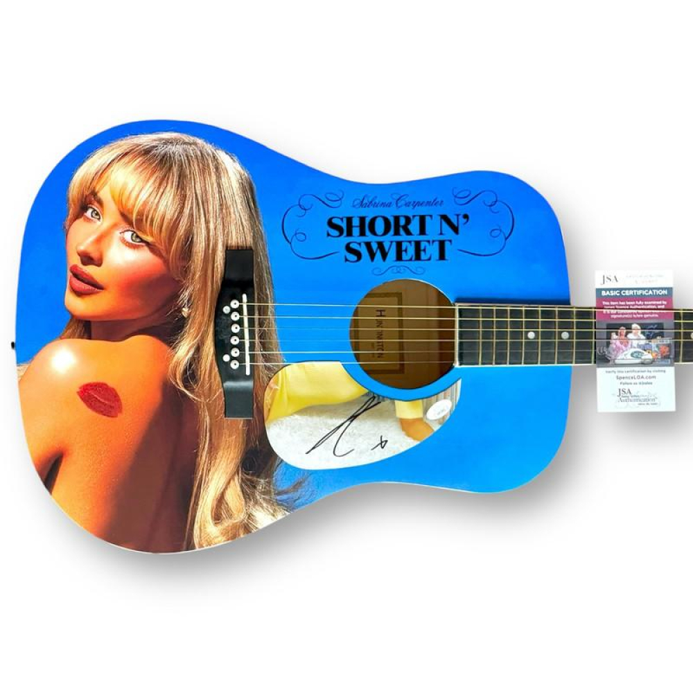 Sabrina Carptenter Signed "Short N' Sweet" Custom Acoustic Guitar (JSA ...
