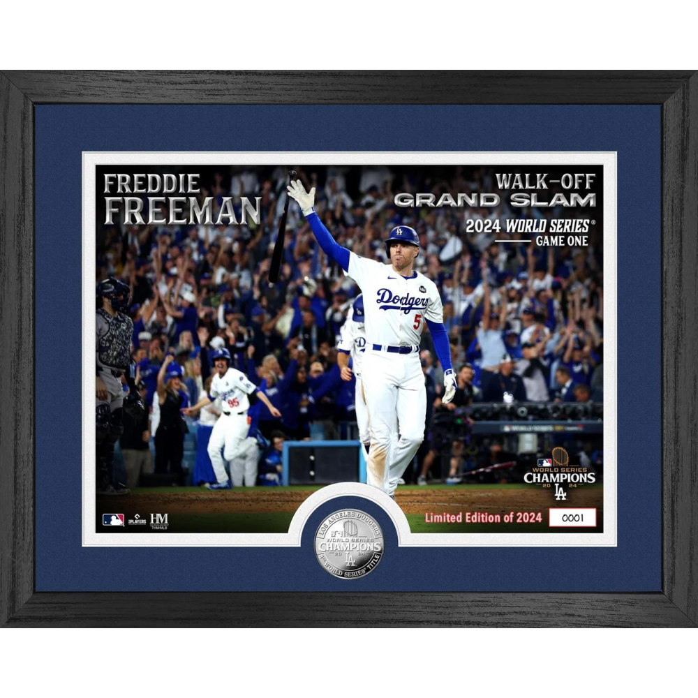 Freddie Freeman LE Dodgers "Grand Slam" Custom Framed Photo with Silver ...