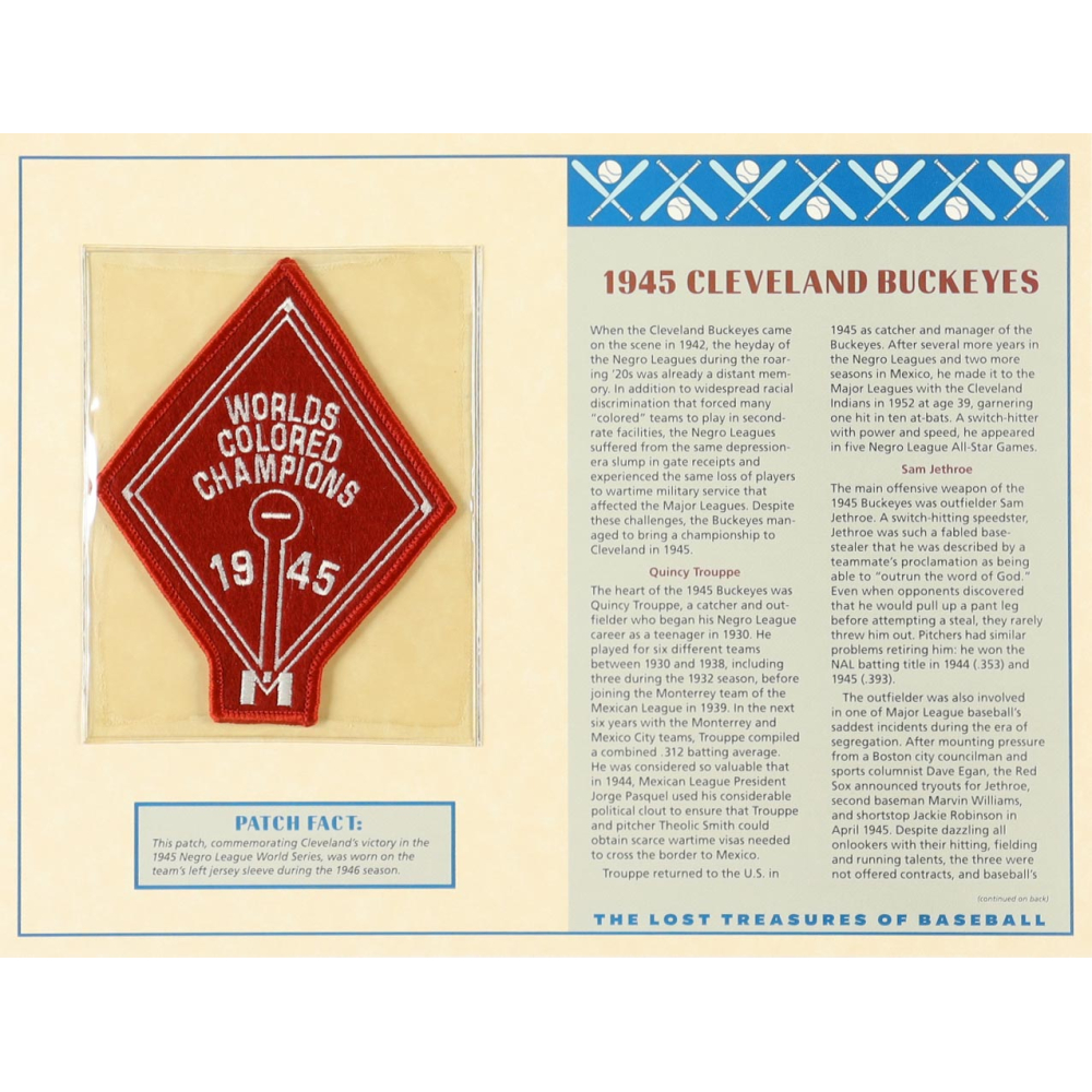1951 Buckeyes The Lost Treasures of Baseball Commemorative 9x12 Stat ...