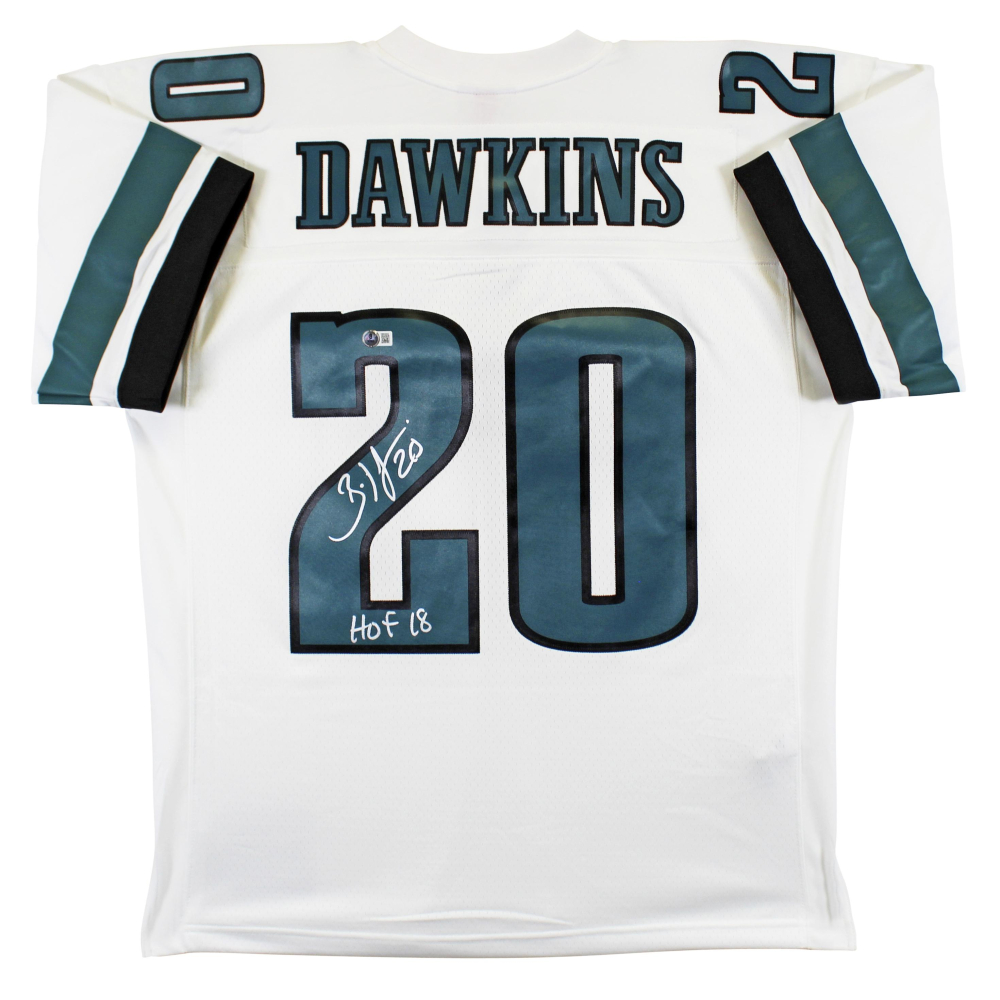 Brian Dawkins Signed Eagles Mitchell & Ness Jersey Inscribed "HOF 18 ...