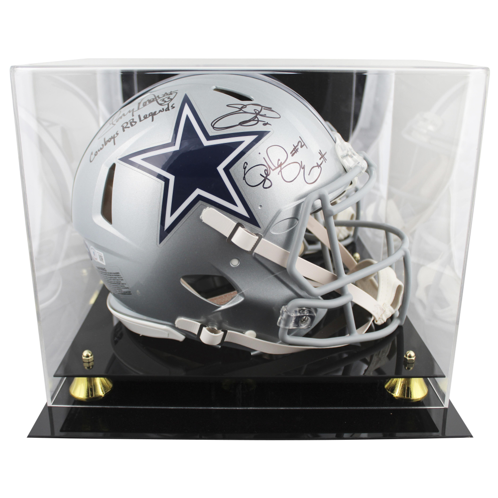 Emmitt Smith, Tony Dorsett & Ezekiel Elliott Signed Cowboys Full-Size ...