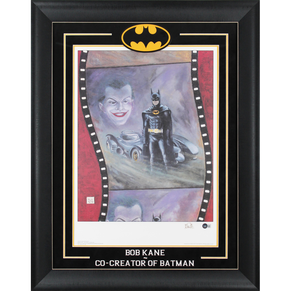 Bob Kane Signed "Batman" Custom Framed Lithograph Display (Beckett ...